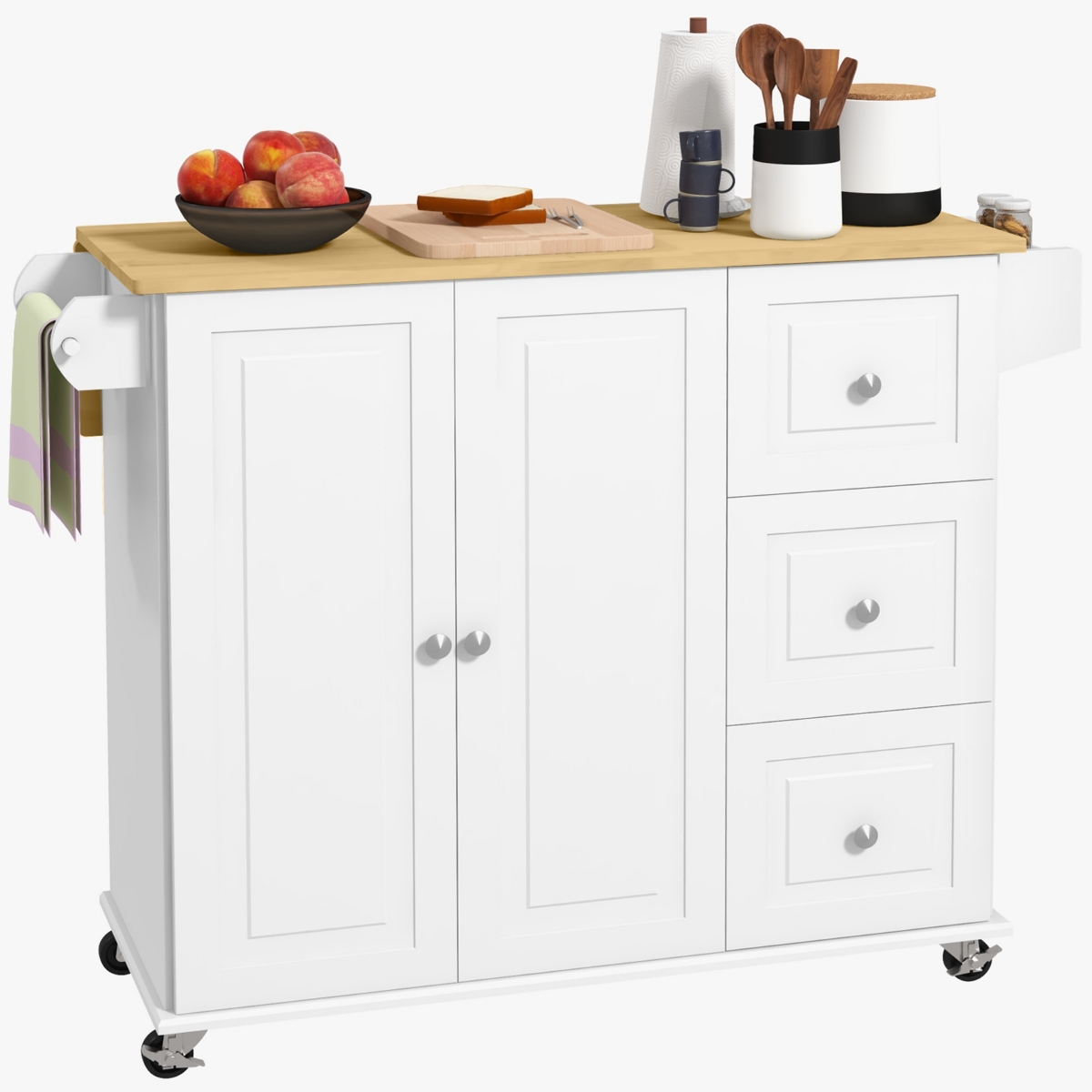 Click here for Homcom Kitchen Island on Wheels  Kitchen Cart with... prices