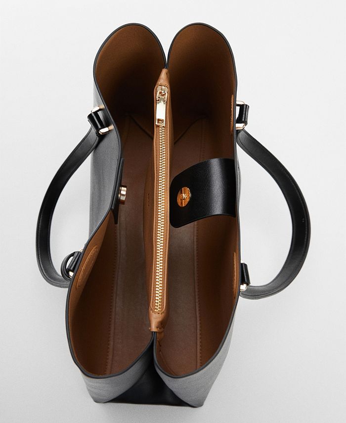 MANGO Women's Dual Compartment Shopper Bag - Macy's