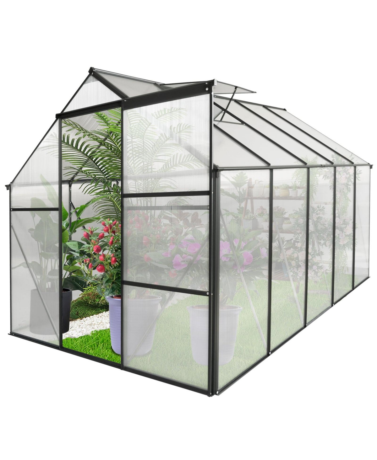 Click here for Mondawe 6x10 Ft Polycarbonate Greenhouse Raised Ba... prices