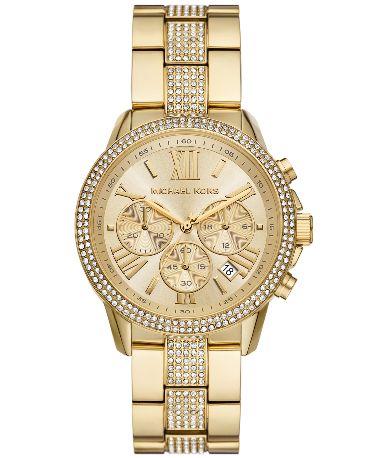 Click here for Michael Kors Womens Brynn Chronograph Gold-Tone St... prices