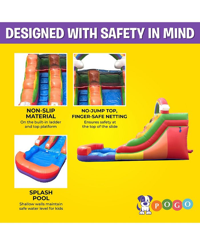 Pogo Bounce House Inflatable Water Slide for Kids (Without Blower) - 21 ...