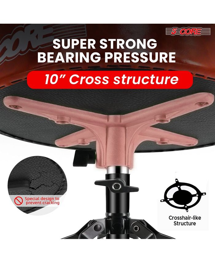 5 Core Drum Throne Padded Guitar Stool Height Adjustable Drummer Seat ...