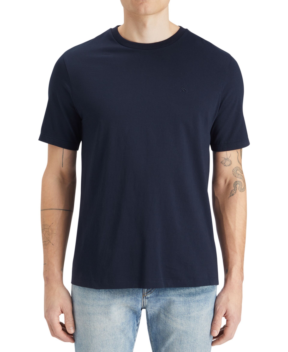 Click here for Scotch & Soda Mens Essential Logo T-Shirt - Navy prices