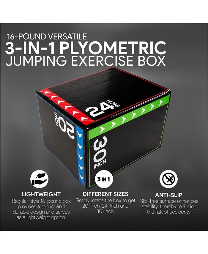 BalanceFrom Fitness 16 Pound Versatile 3 in 1 Plyometric Jumping ...
