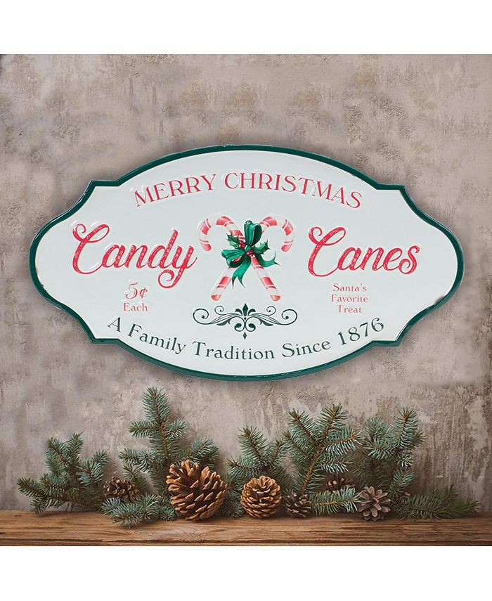 Slickblue Candy Canes Wall Sign for Sweet Holiday Decor - Macy's