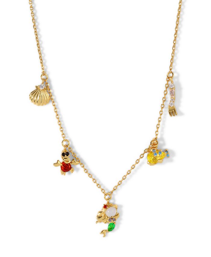 Girls Crew Disney Multi-Color The Little Mermaid Charm Necklace - Macy's