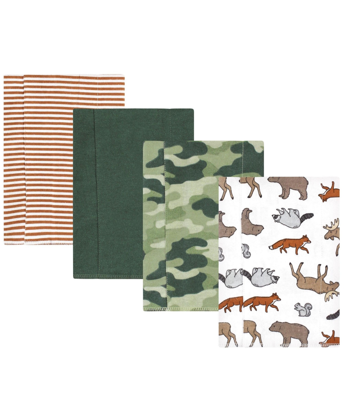 Click here for Hudson Baby Boys Soft 4Pk Cotton-Poly Flannel Burp... prices