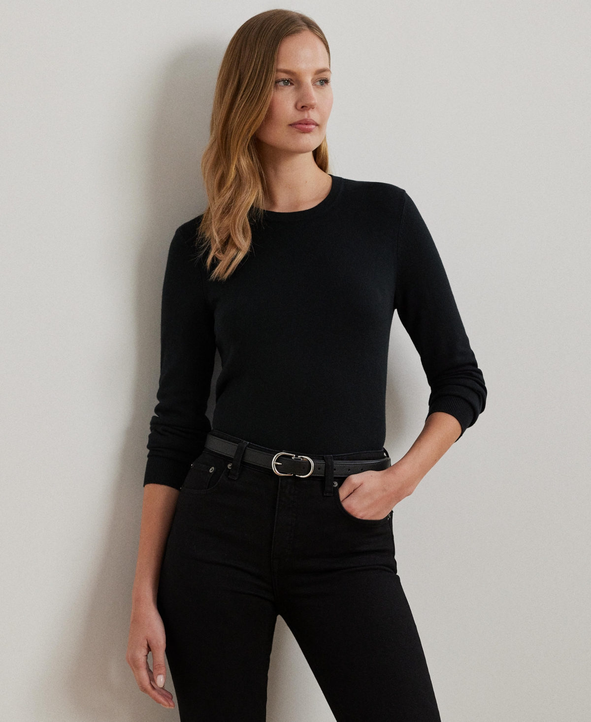 Click here for Lauren Ralph Lauren Womens Cotton-Blend Sweater -... prices