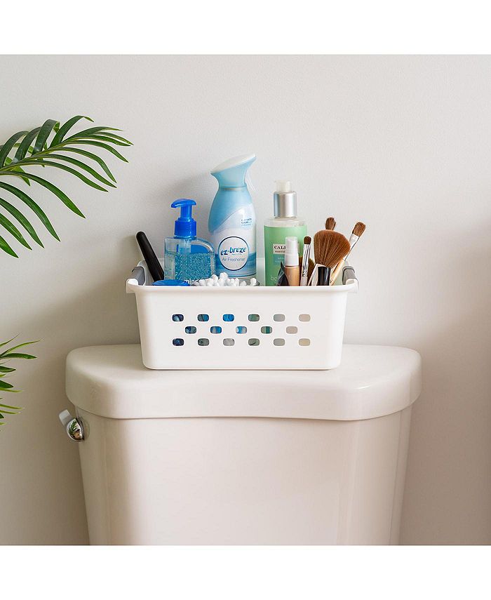 IRIS USA Small Plastic Storage Basket, 12-Pack, Shelf Basket Organizer ...