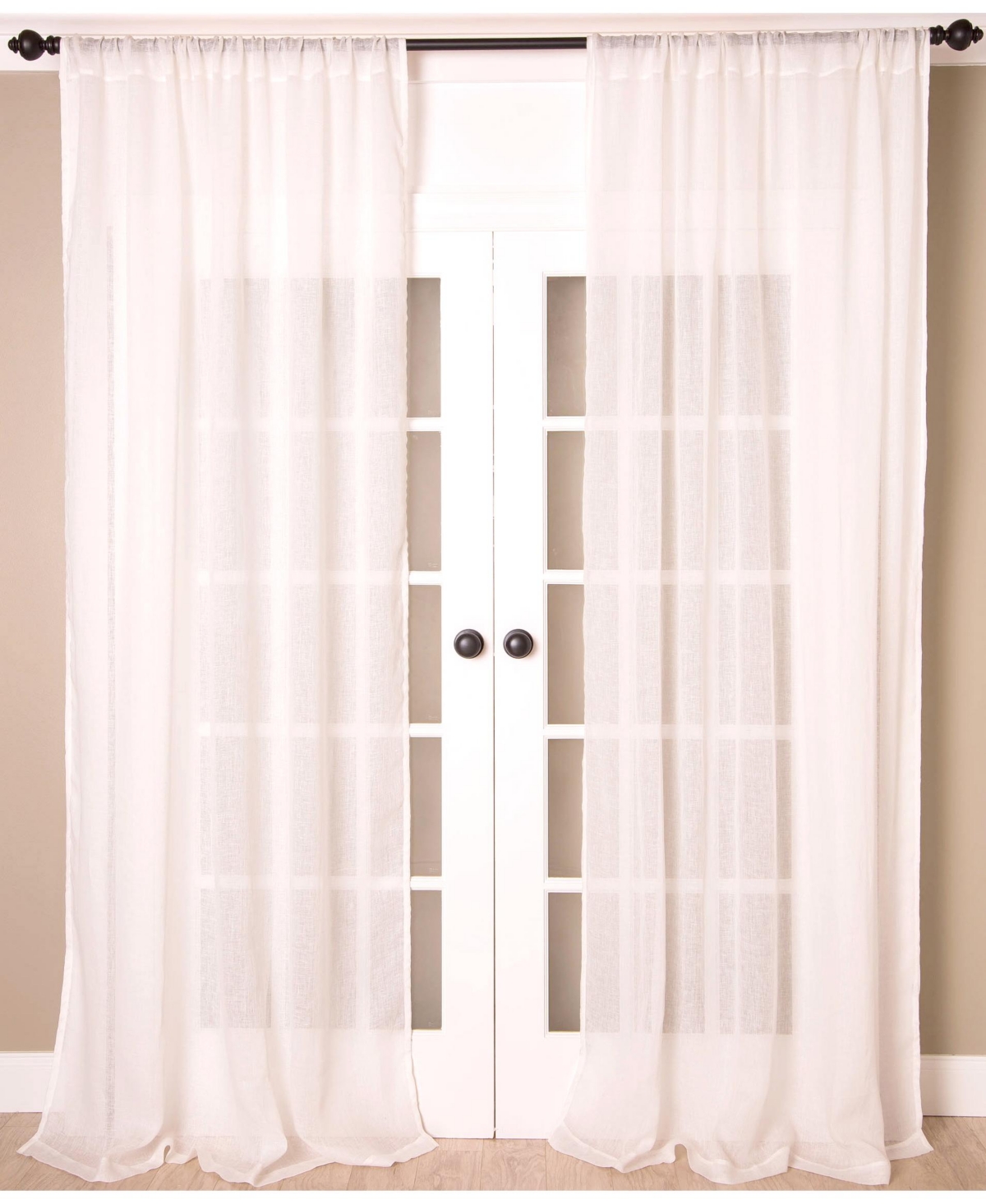 Click here for Ihi Home Superior Linen Sheer - Solid Linen Curtai... prices