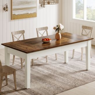 Tribesigns Dining Table for 4-6 People, 62-Inch Rectangular Kitchen ...