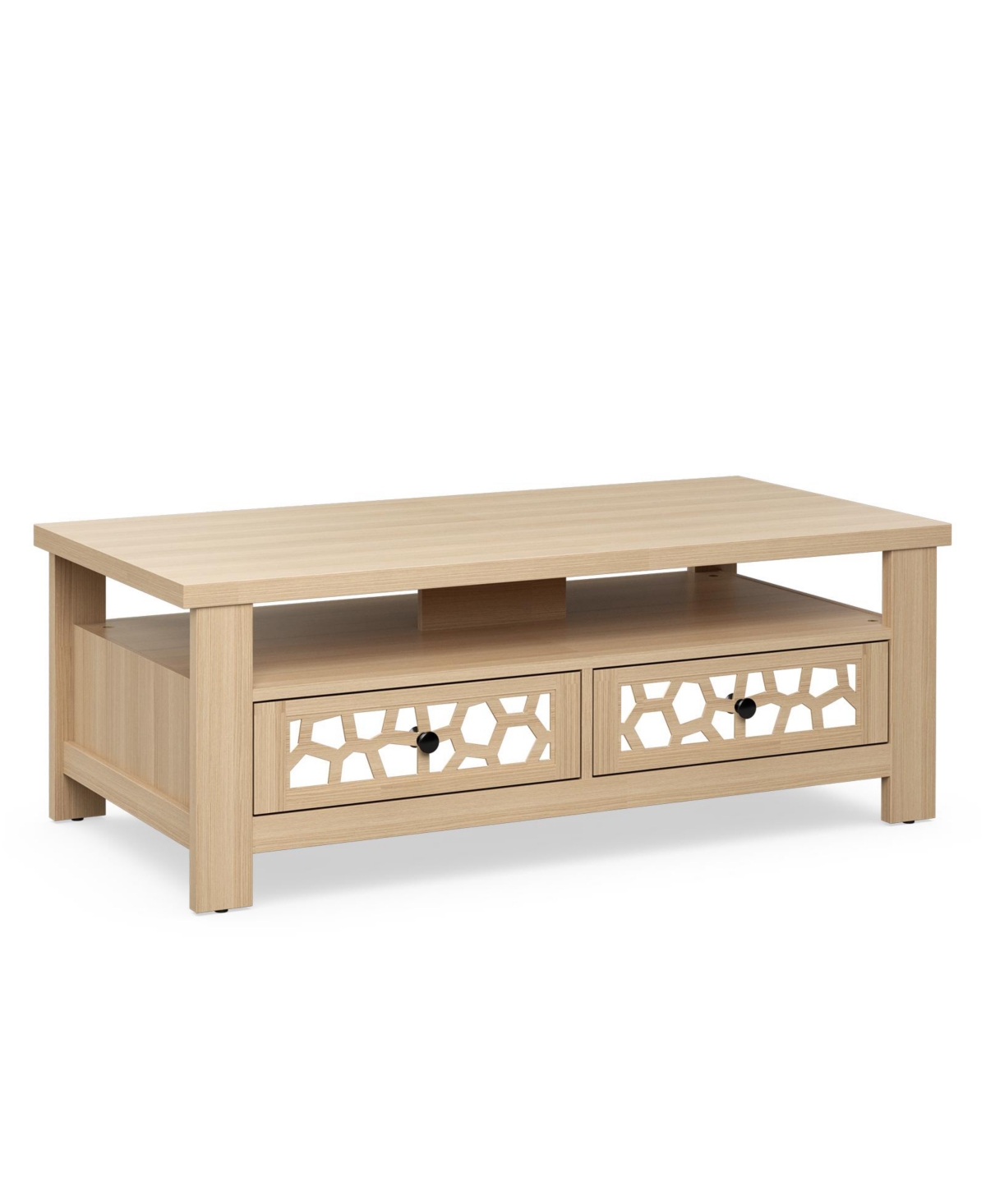 Click here for Slickblue 3-tier Coffee Table with 2 Drawers and 5... prices