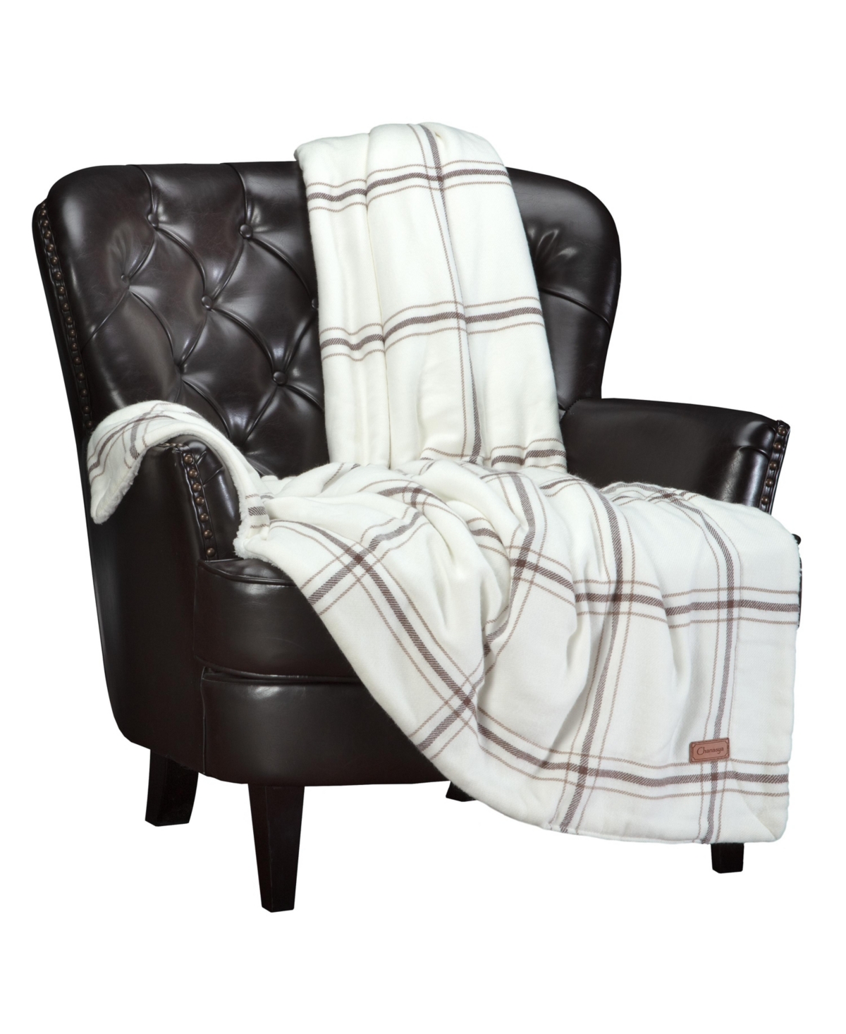 Click here for Chanasya Premium Red Cream Sherpa Plaid Throw Blan... prices