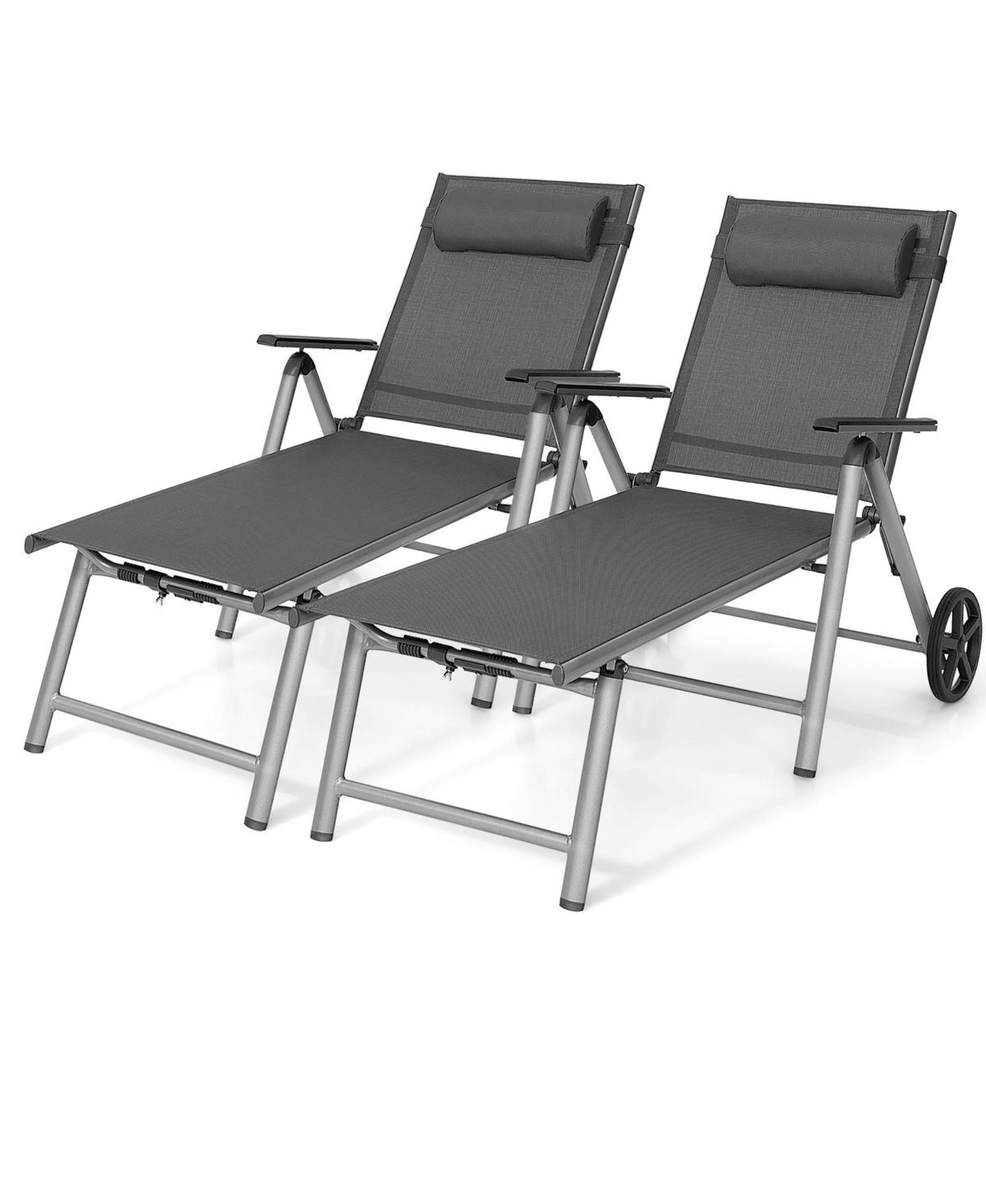 Click here for Gymax 2PCS Patio Recliner Chair Outdoor Adjustable... prices