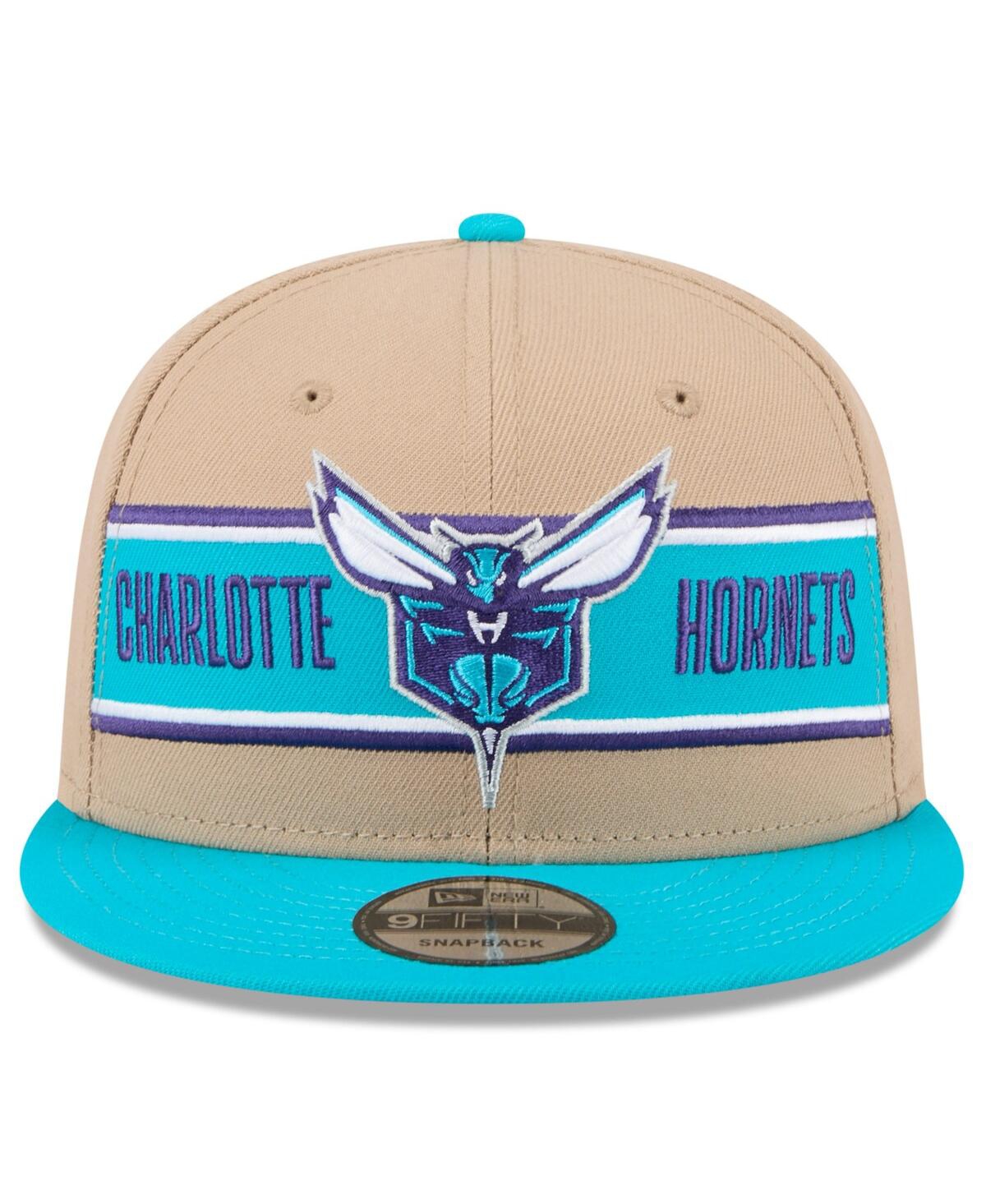 New Era Big Boys And Girls Tan/teal Charlotte Hornets 2024 Nba Draft 9fifty Snapback Hat In Tan ...