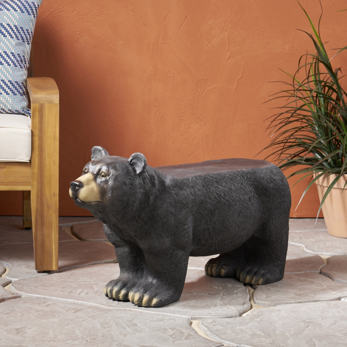 Click here for Streamdale Mgo Bear Bench - Black prices