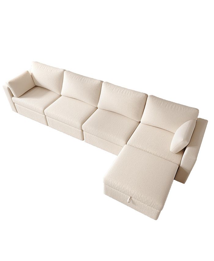 Simplie Fun Oversized Modular Sectional Sofa with Storage - Macy's