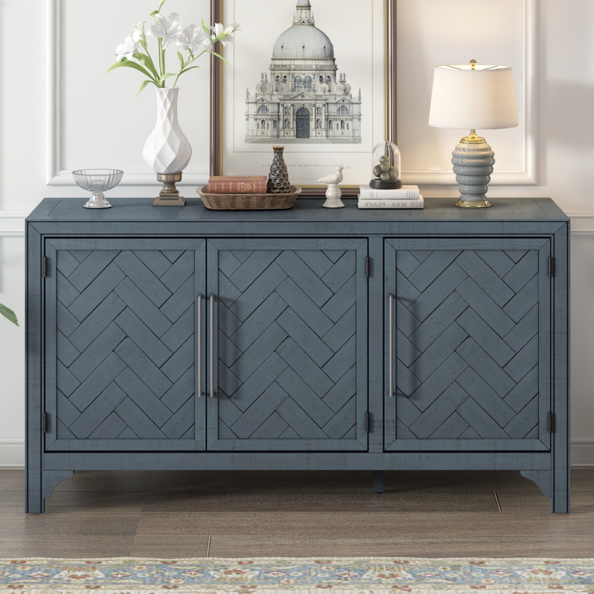 Click here for Streamdale Pine Veneer Storage Cabinet with Adjust... prices