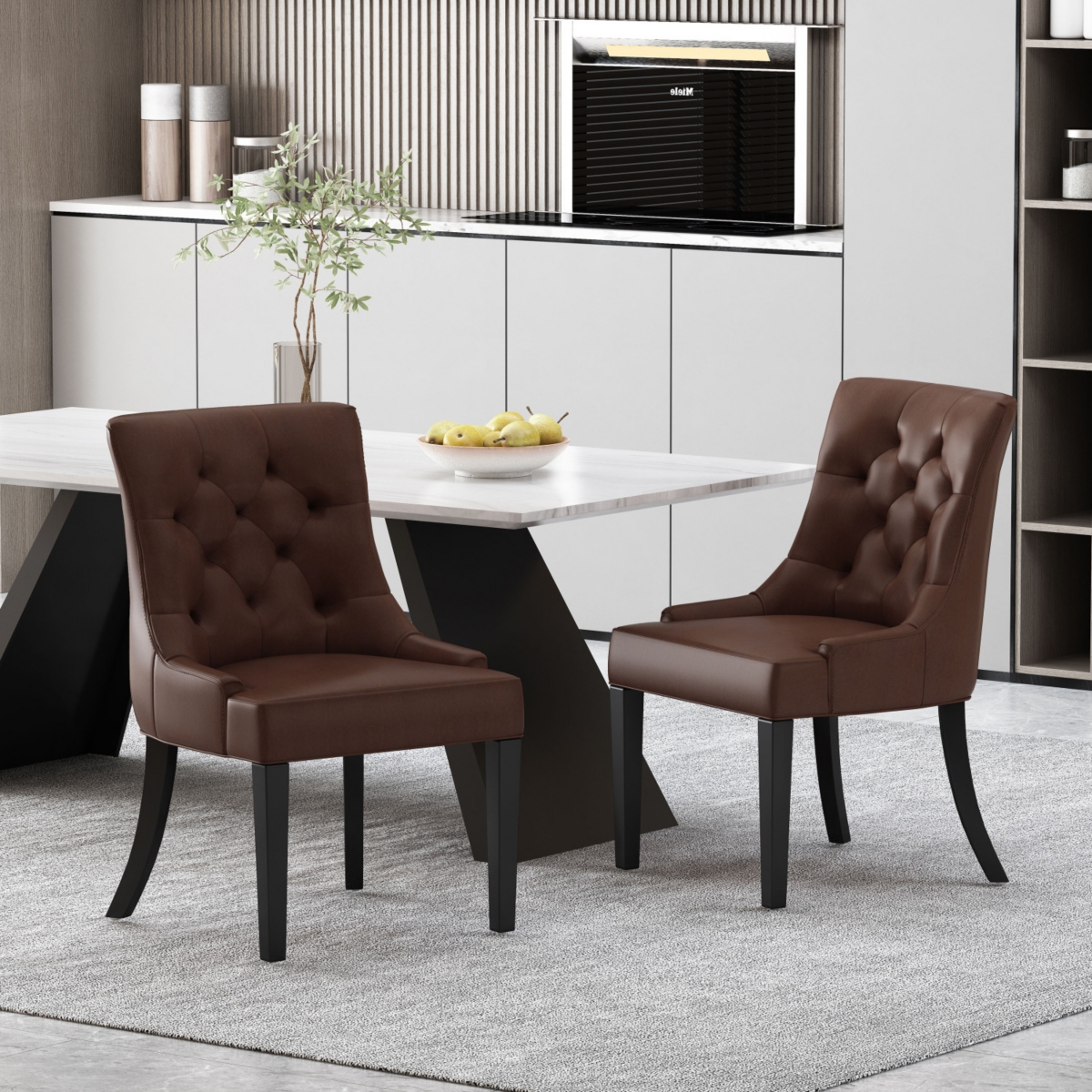 Click here for Streamdale Tufted Diamond Stitch Dining Chair (Set... prices