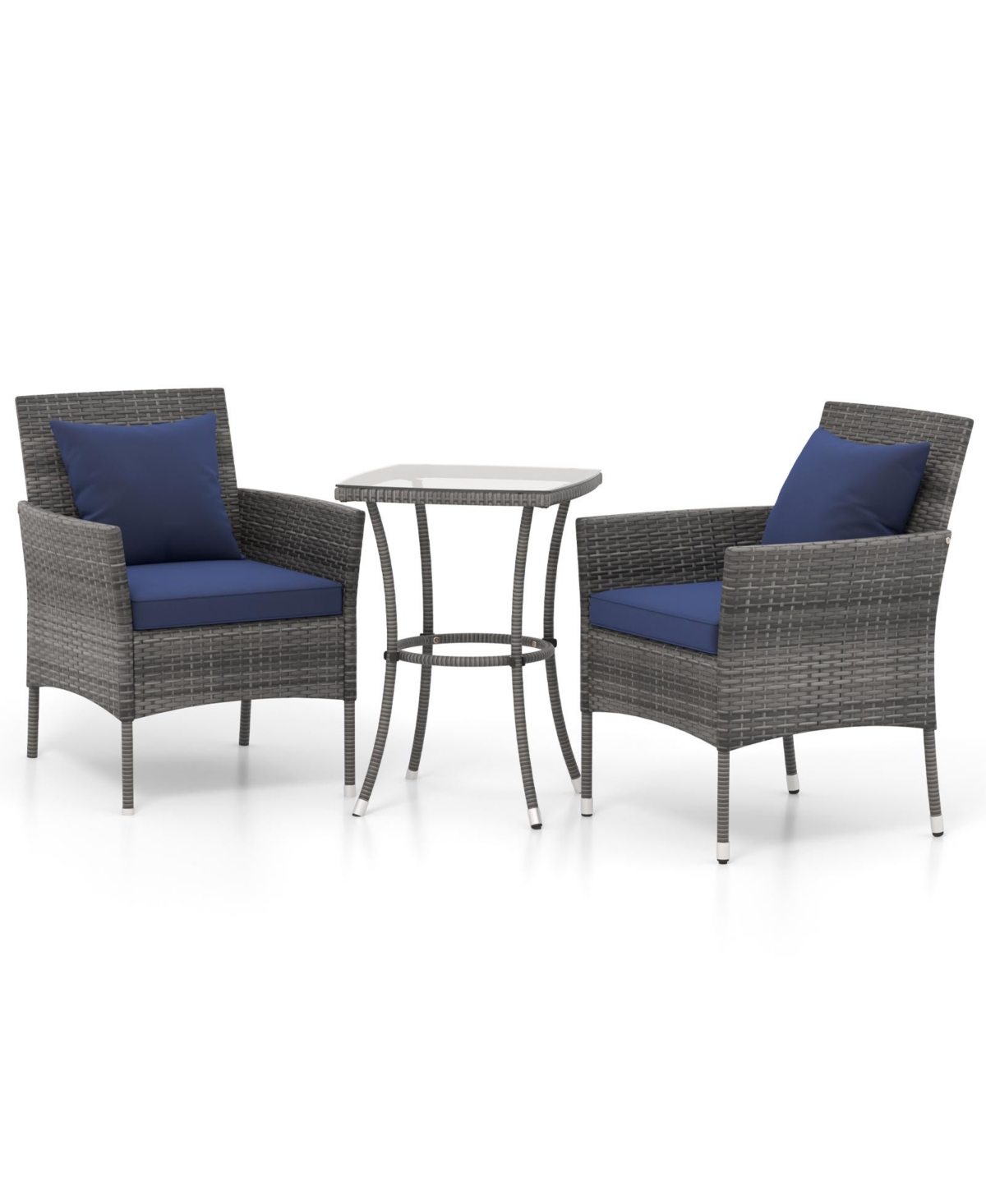 Click here for Slickblue 3 Pieces Patio Furniture Set with Cushio... prices