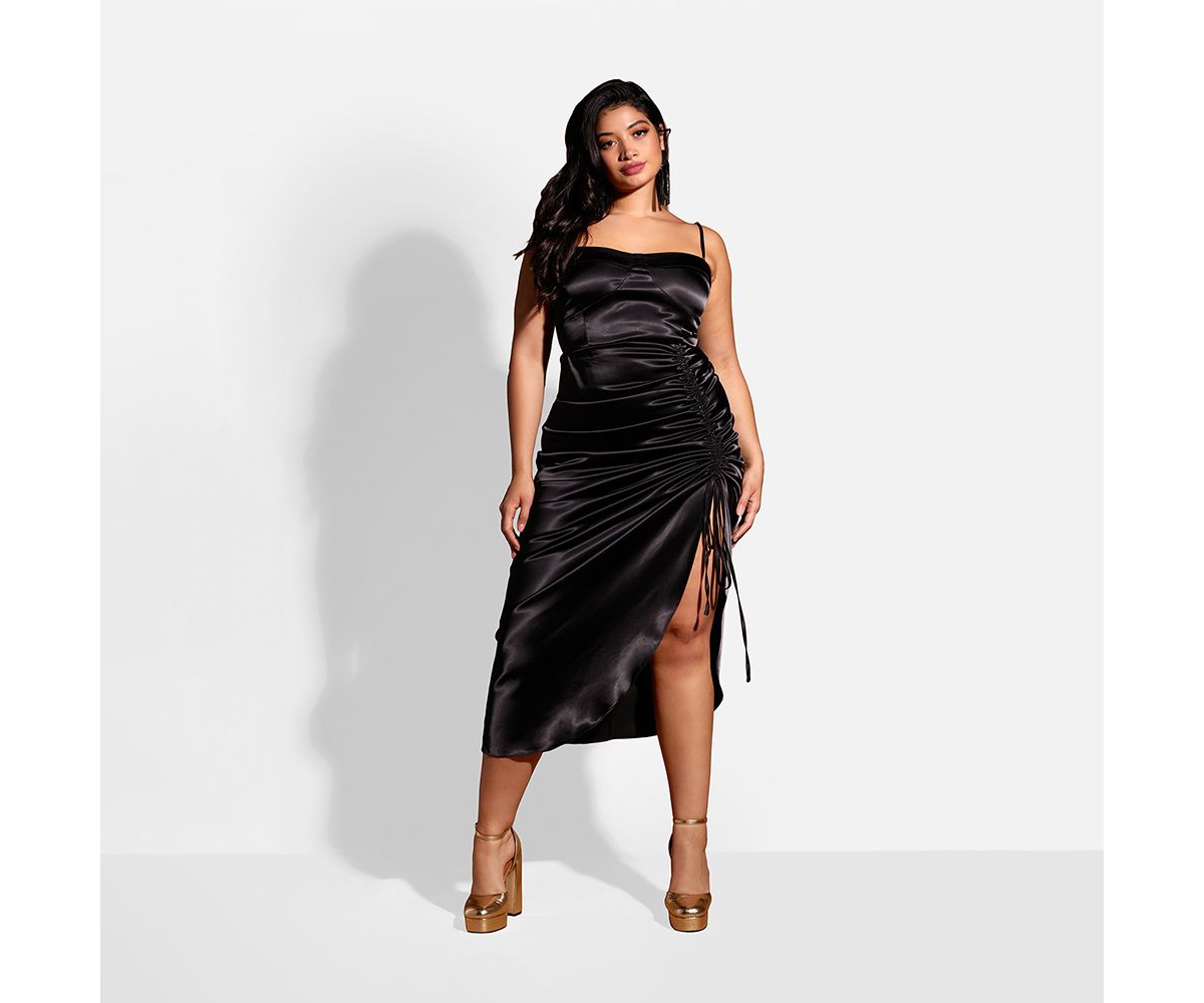 Click here for Rebdolls Womens Plus Size Mina Satin Adjustable Ru... prices