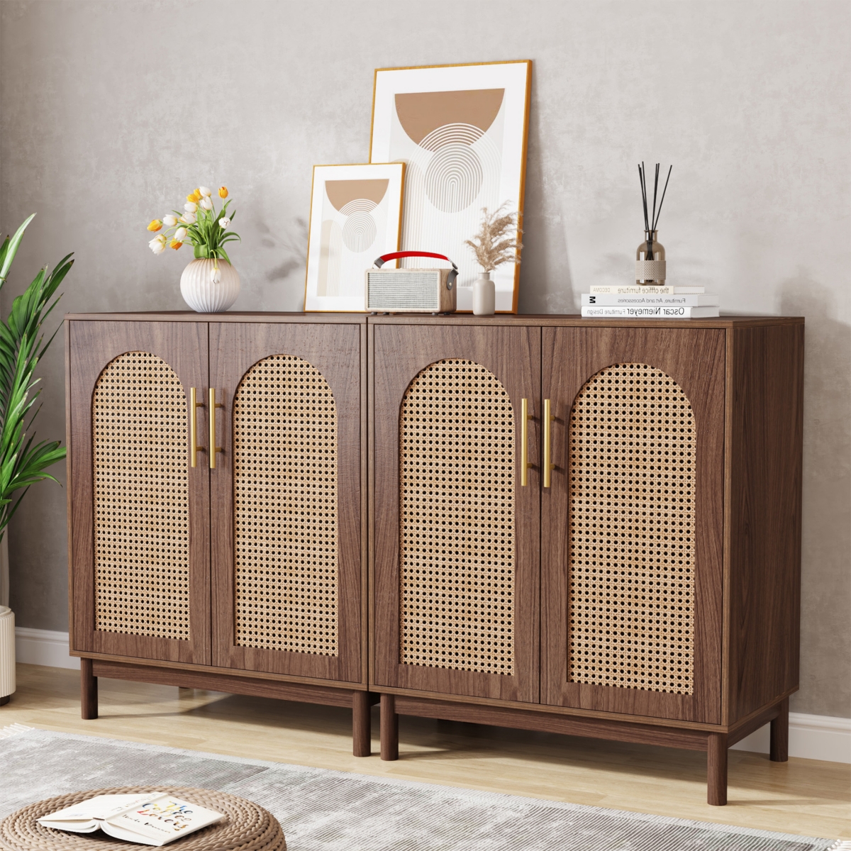 Click here for Tribesigns Set of 2 Rattan Sideboard Buffet Cabine... prices