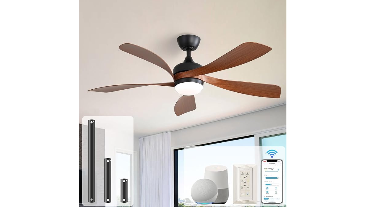 Click here for Sofucor 52 Ceiling Fans with Light Yellow with 5 C... prices