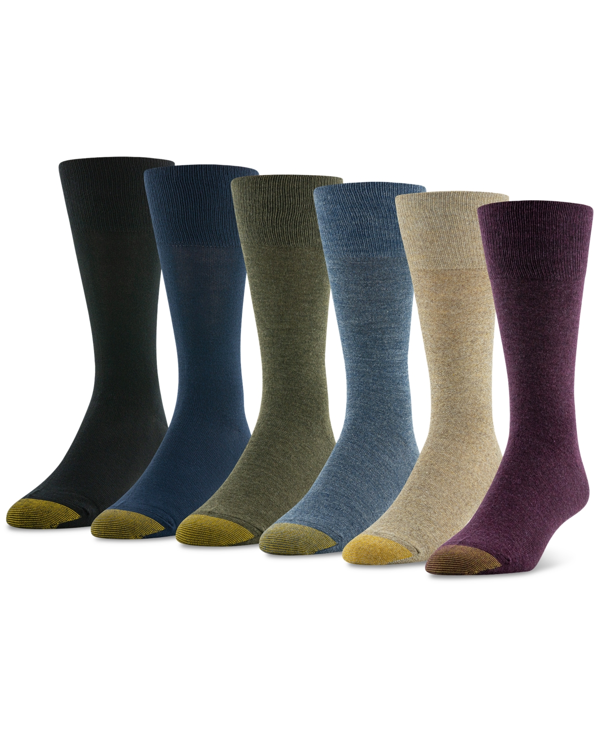 Click here for Gold Toe Mens 6-pack Cambridge Solid Crew Socks -... prices