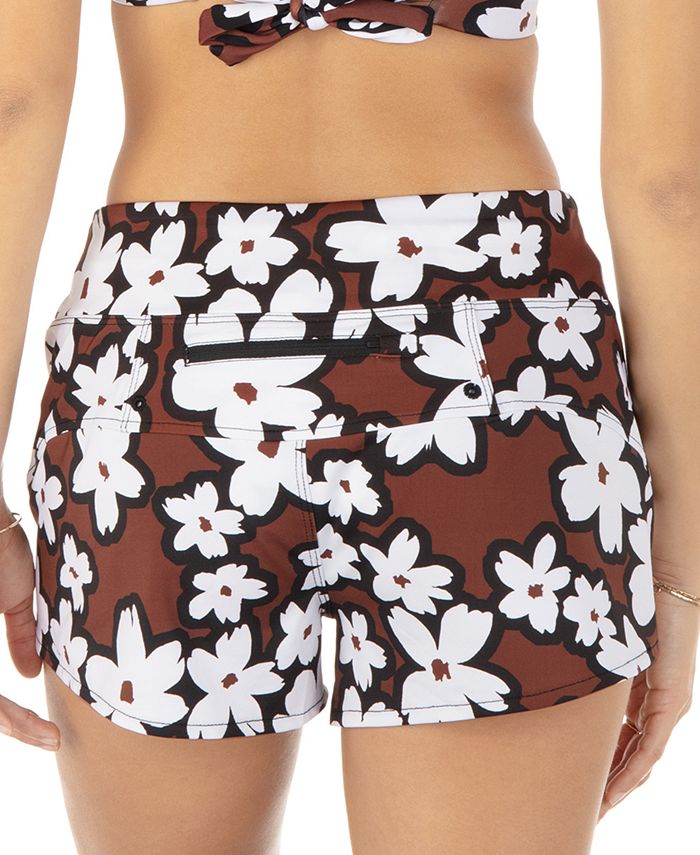 Hurley Women's Bold Daisy Printed Board Shorts - Macy's