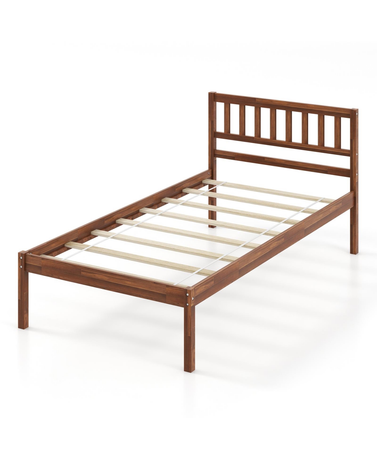 Click here for Sugift Twin Size Wood Bed Frame with Headboard and... prices