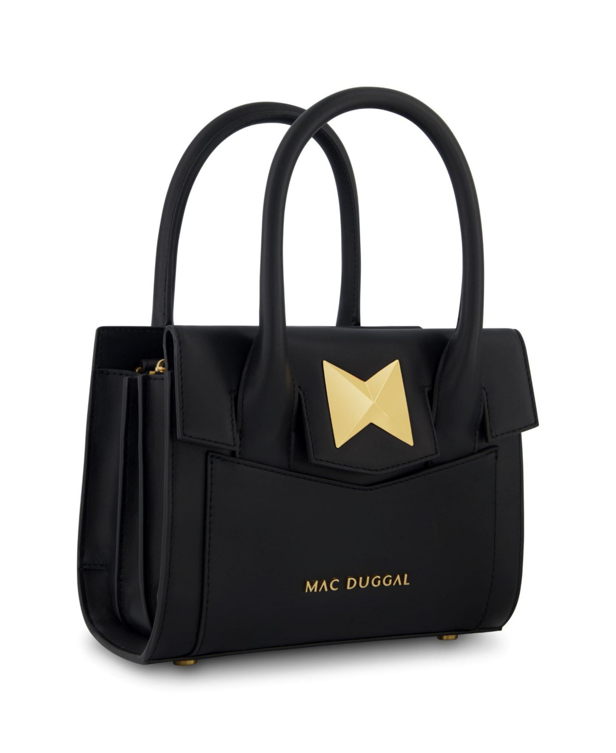 Click here for Gold Plated Hardware Small Leather Tote Bag - Blac... prices