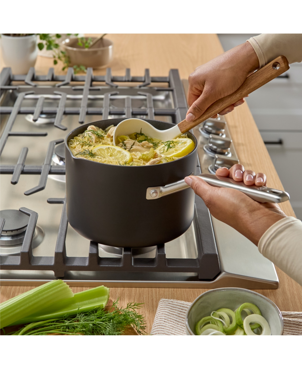 Calphalon Hard-anodized Nonstick 14-piece Cookware Set In Grey | ModeSens