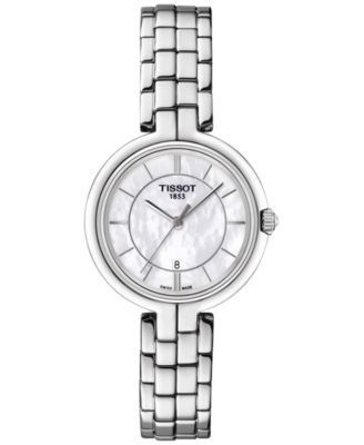 Tissot Women's Swiss Flamingo Lady Stainless Steel Bracelet Watch 26mm ...