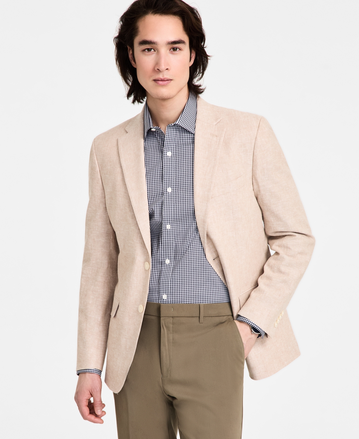 Click here for Tommy Hilfiger Mens Modern-Fit Linen Sport Coat -... prices