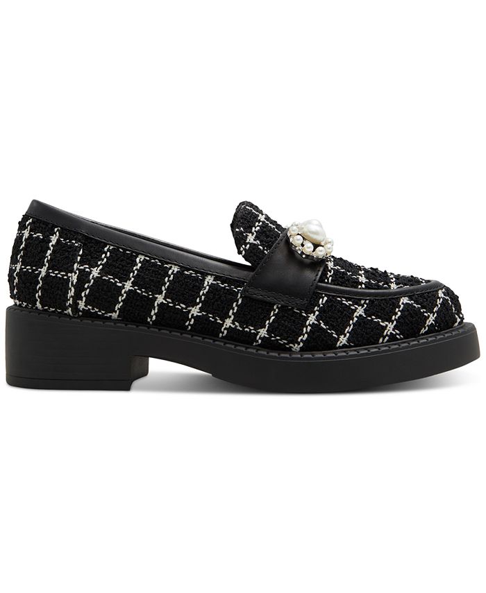 ALDO Women's Dinara Embellished Tweed Loafers - Macy's