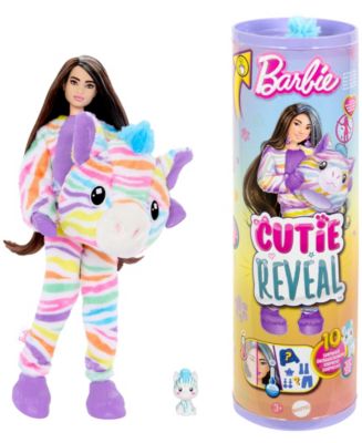 Barbie Cutie Reveal Zebra Doll Accessories, Color Dream Series with 10 ...