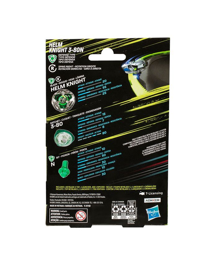 Beyblade X Helm Knight 3-80N Starter Pack Set - Macy's