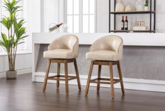 Streamdale Kitchen Counter Height 360 Degree Swivel Bar Stools Set - Macy's