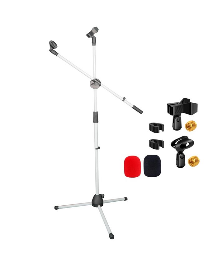 5 Core Mic Stand Collapsible Height Adjustable 31 to 59” Dual Metal ...