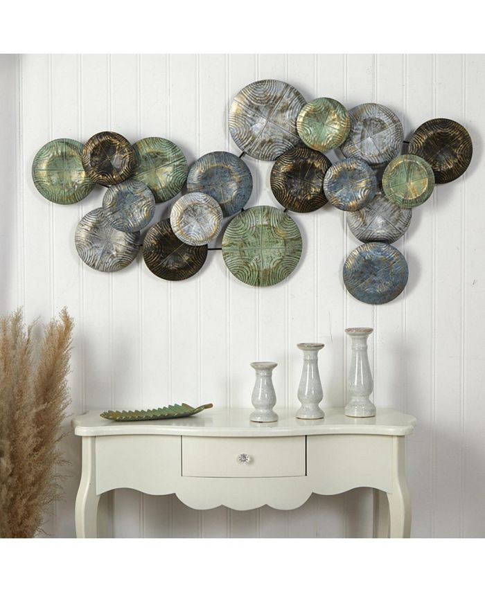 Slickblue Embossed Metal Disc Wall Art Decor - Macy's