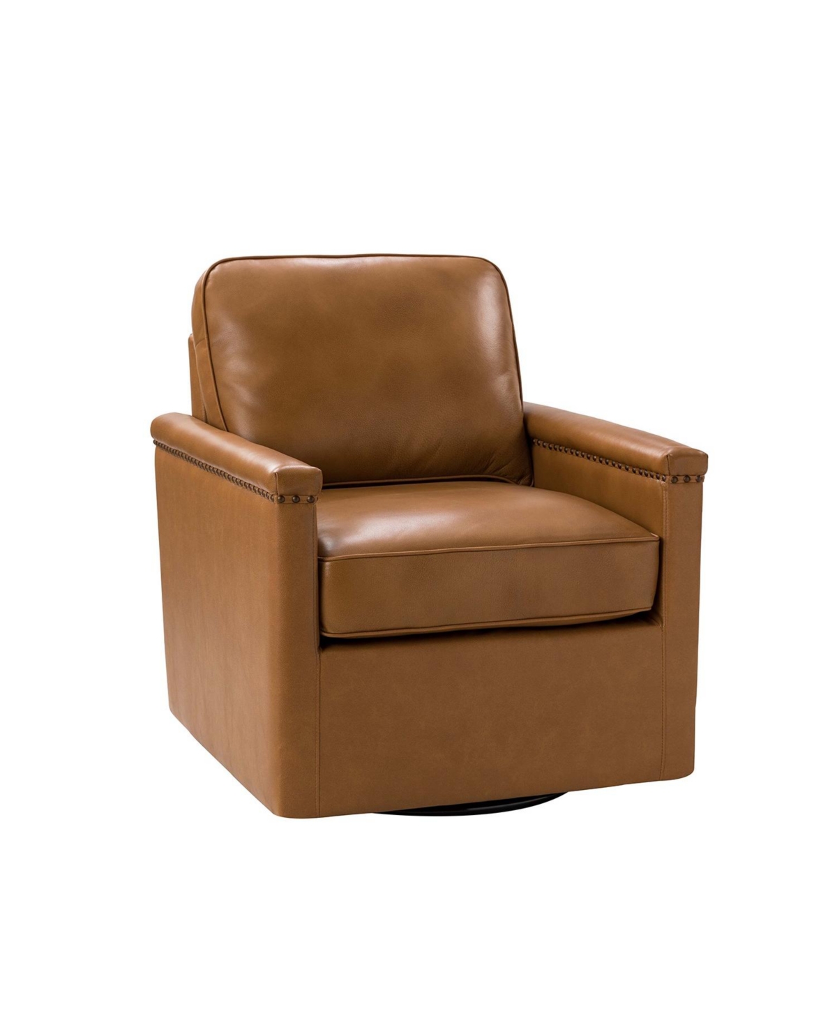 Click here for Hulala Home Rita 29 Wide Genuine Leather Swivel Ch... prices