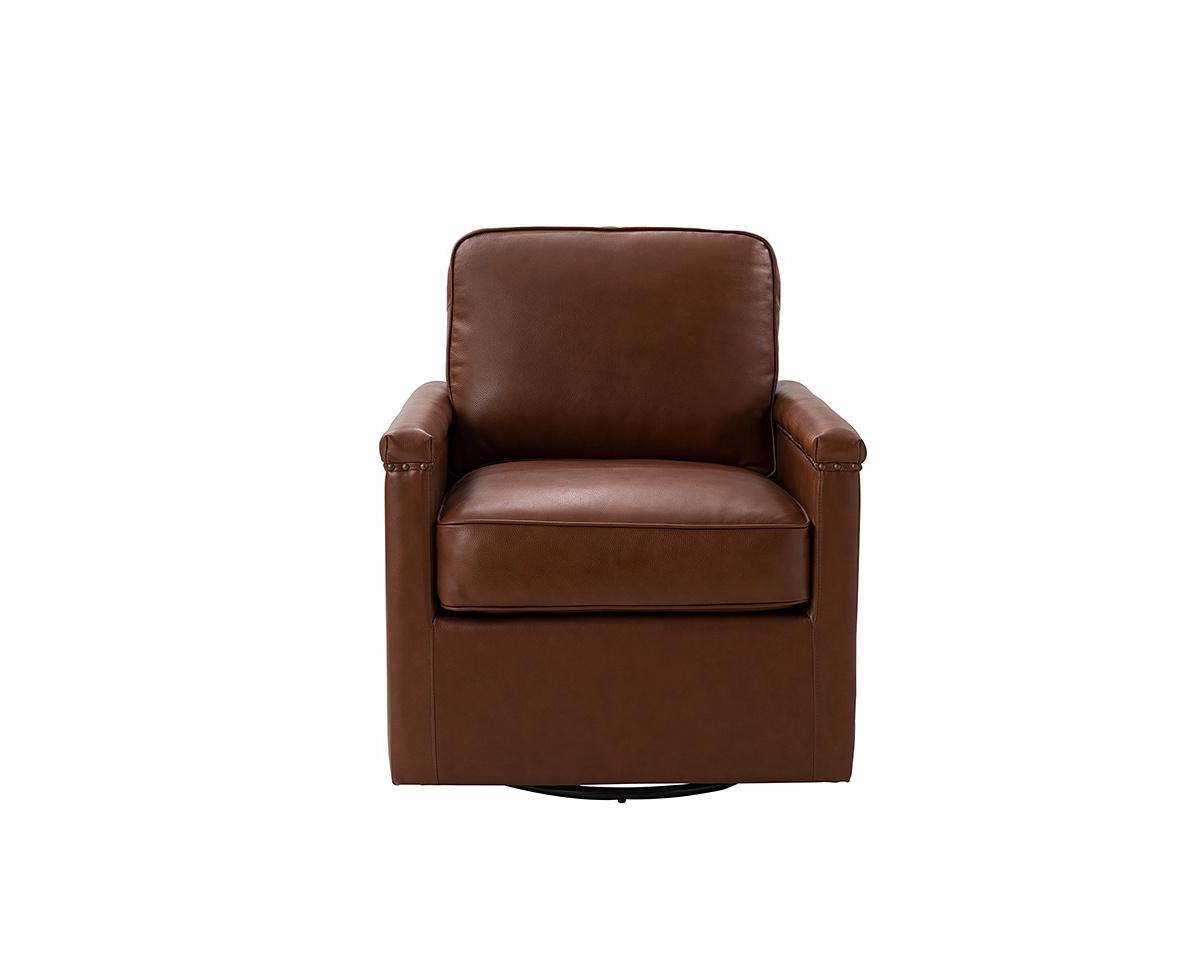 Click here for Hulala Home Rita 29 Wide Genuine Leather Swivel Ch... prices
