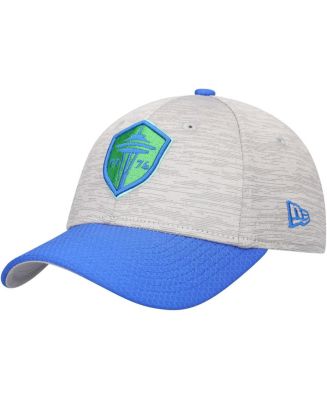 New Era Big Boys and Girls Gray/Blue Seattle Sounders FC Active 9FORTY ...
