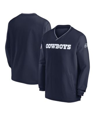 Nike Men's Navy Dallas Cowboys Throwback Logo Long-Sleeve V-Neck ...