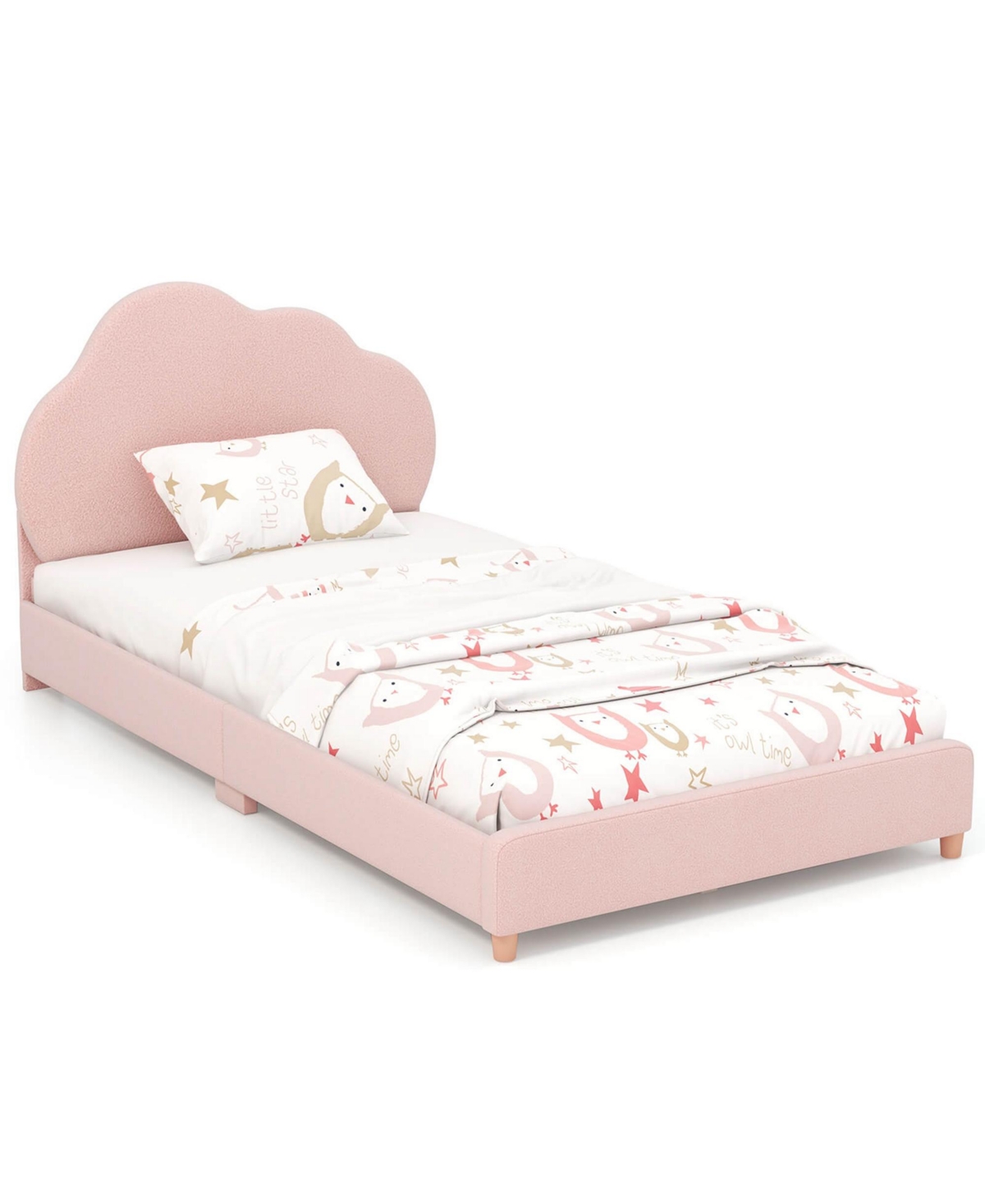 Click here for Costway Kids Twin Platform Bed Frame Upholstered T... prices