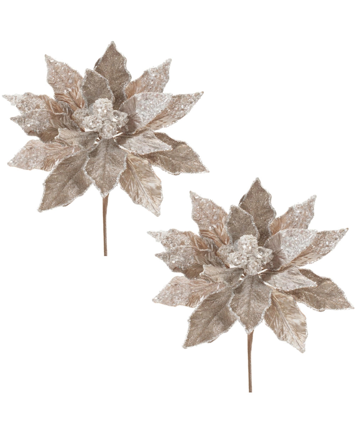 Click here for Slickblue Poinsettia Stems (Set of 2) - Festive Ho... prices