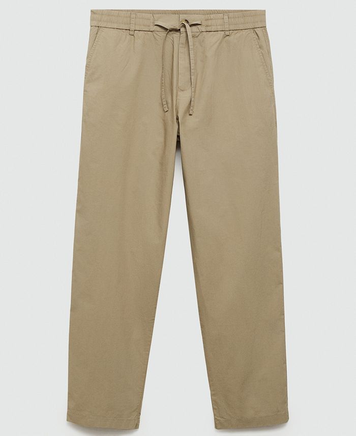 MANGO Men's Drawstring Cotton Trousers - Macy's