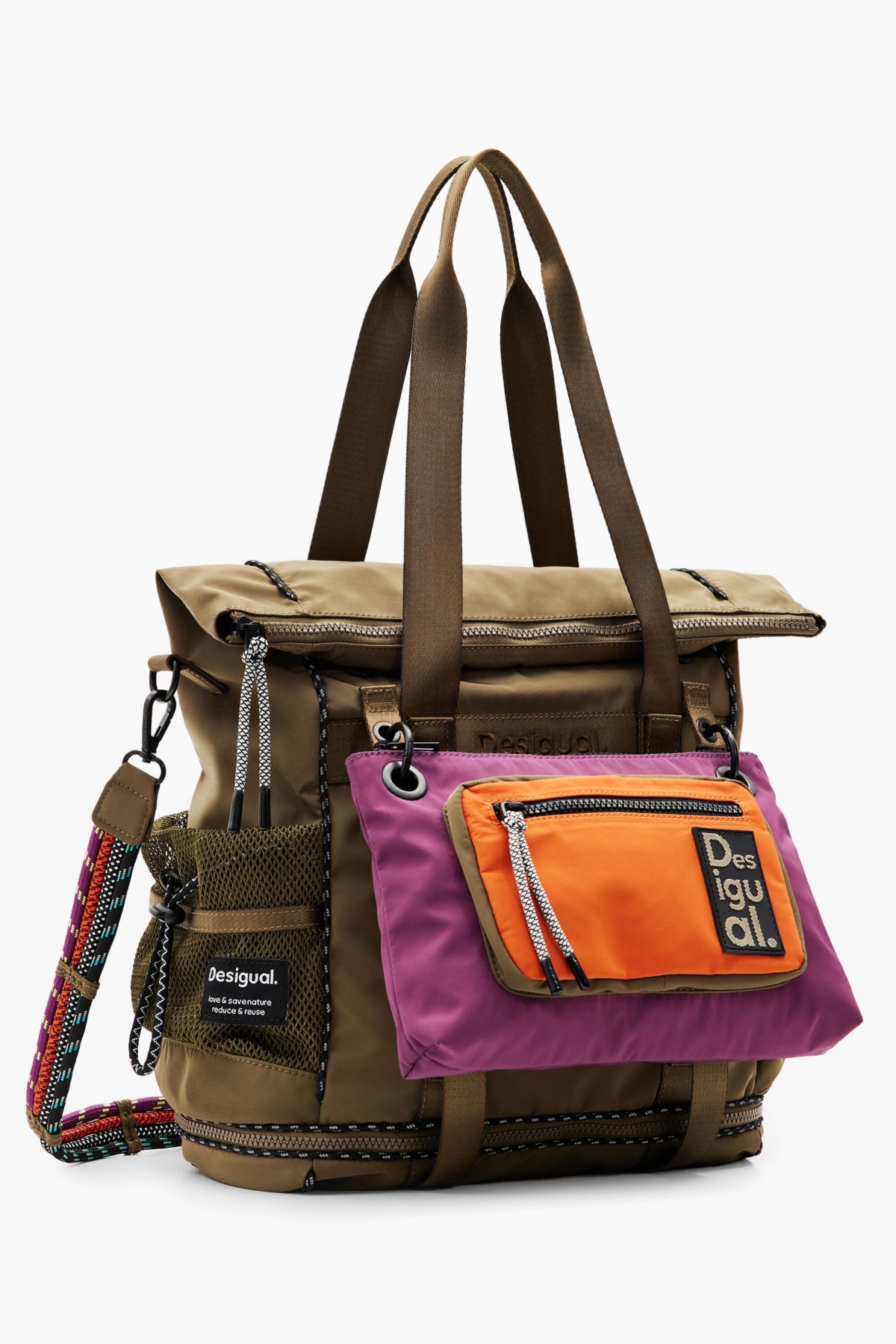 Click here for Desigual Womens Xl multi-position Voyager backpack... prices