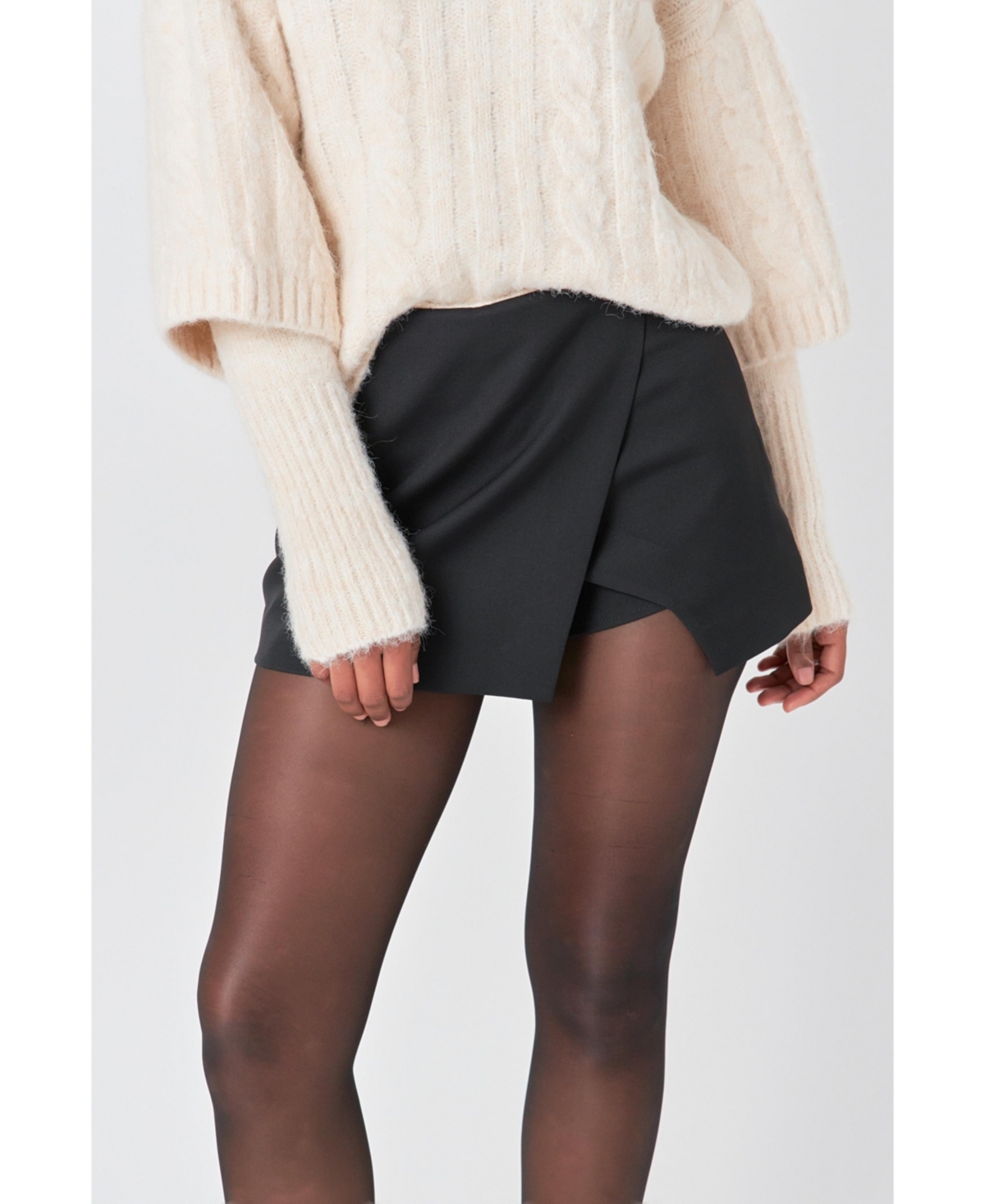 Click here for endless rose Womens Asymmetric Skort - Black prices