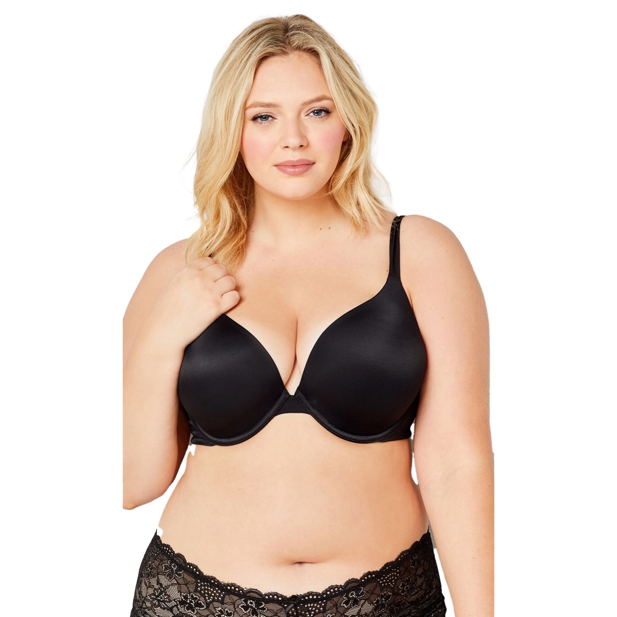 Click here for Avenue Plus Size Underwire Basic Plunge Neckline B... prices